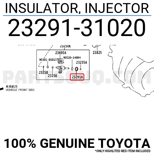 INSULATOR, INJECTOR 2329131020 | Toyota Parts | PartSouq