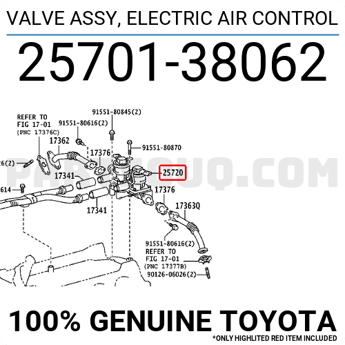 VALVE ASSY, ELECTRIC AIR CONTROL 2570138062 | Toyota Parts | PartSouq