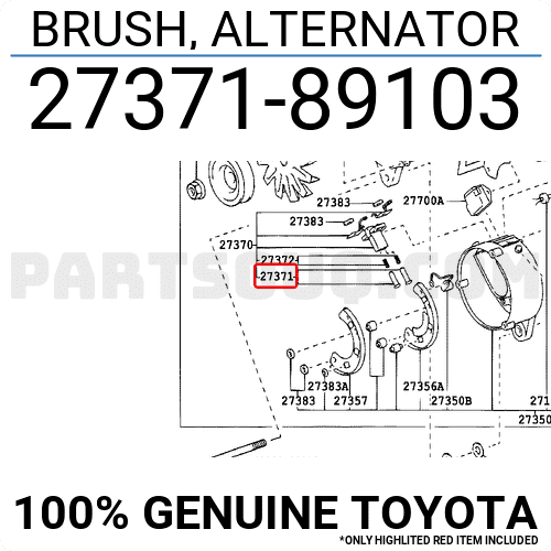BRUSH, ALTERNATOR 2737189103 | Toyota Parts | PartSouq