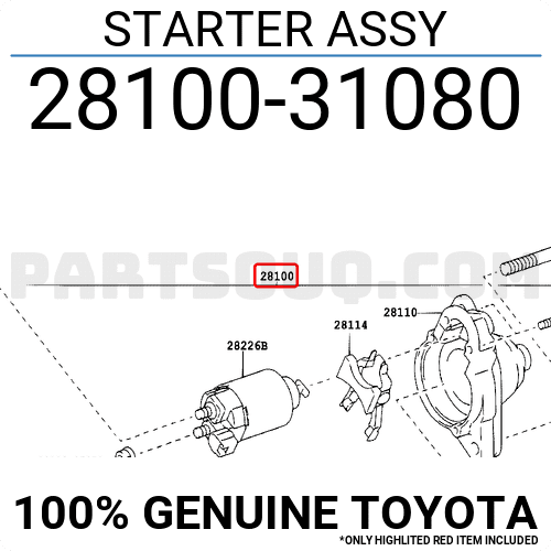 STARTER ASSY 2810031080 | Toyota Parts | PartSouq