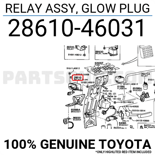 RELAY ASSY, GLOW PLUG 2861046031 | Toyota Parts | PartSouq
