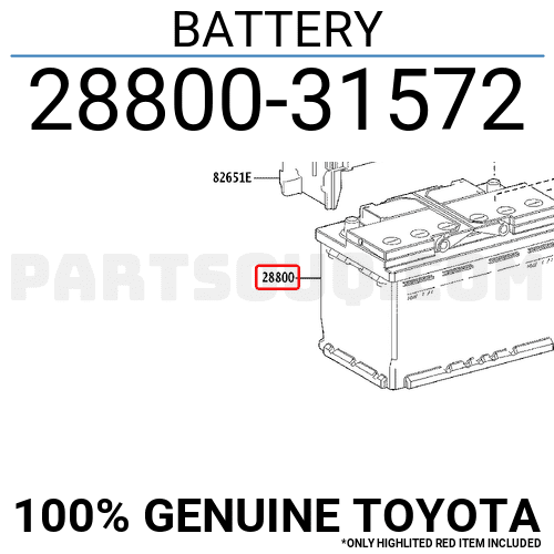 BATTERY 2880031572 | Toyota Parts | PartSouq