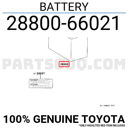 BATTERY 2880066021 | Toyota Parts | PartSouq