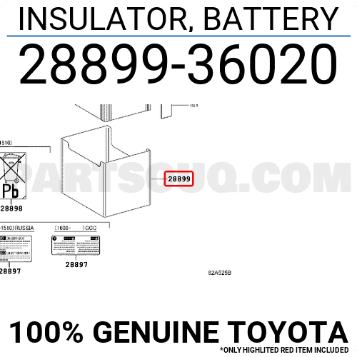INSULATOR, BATTERY 2889936020 | Toyota Parts | PartSouq