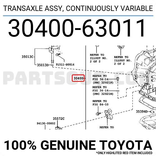 TRANSAXLE ASSY, CONTINUOUSLY VARIABLE 3040063011 | Toyota Parts | PartSouq