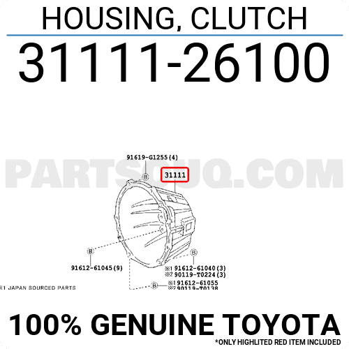 HOUSING, CLUTCH 3111126100 | Toyota Parts | PartSouq