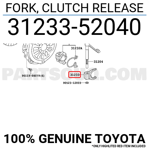 FORK, CLUTCH RELEASE 3123352040 | Toyota Parts | PartSouq