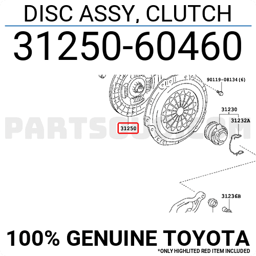 DISC ASSY, CLUTCH 3125060460 | Toyota Parts | PartSouq
