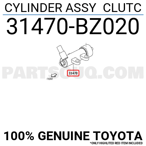 CYLINDER ASSY CLUTC 31470BZ020 | Toyota Parts | PartSouq