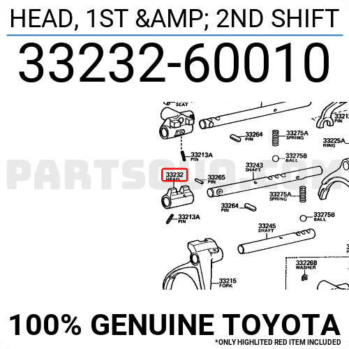 HEAD, 1ST & 2ND SHIFT 3323260010 | Toyota Parts | PartSouq