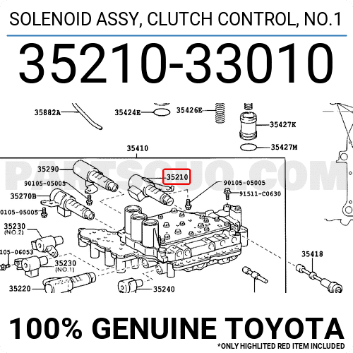SOLENOID ASSY, CLUTCH CONTROL, NO.1 3521033010 | Toyota Parts | PartSouq