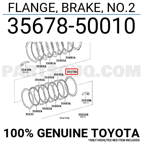FLANGE, BRAKE, NO.2 3567850010 | Toyota Parts | PartSouq