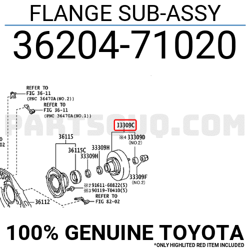 FLANGE SUB-ASSY 3620471020 | Toyota Parts | PartSouq