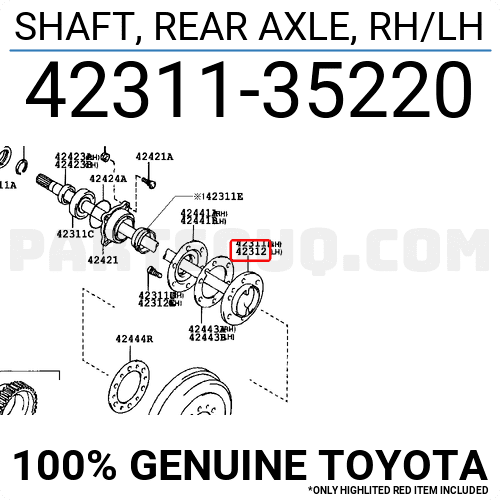 Genuine Toyota 42421-35050 Axle Bearing Case Rear Hub Jual Rumah Lahar ...