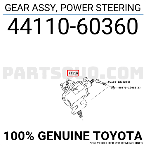 GEAR ASSY, POWER STEERING 4411060360 | Toyota Parts | PartSouq