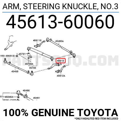ARM, STEERING KNUCKLE, NO.3 4561360060 | Toyota Parts | PartSouq