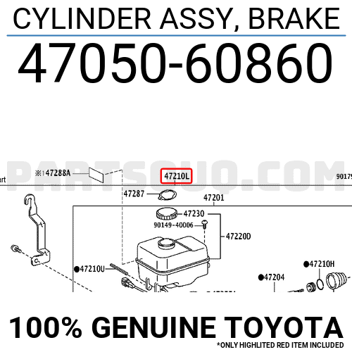 CYLINDER ASSY, BRAKE 4705060860 | Toyota Parts | PartSouq