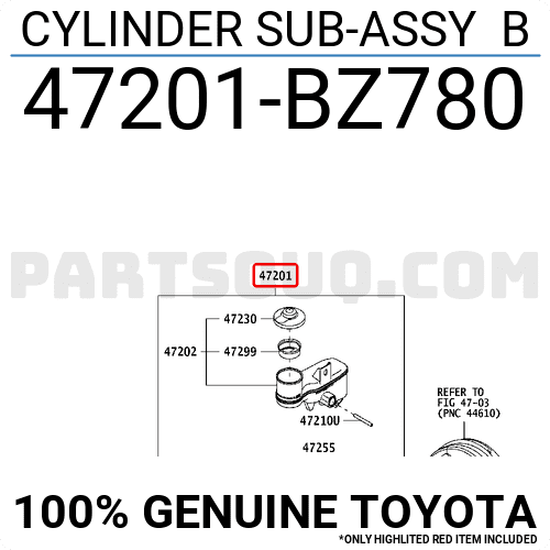 CYLINDER SUB-ASSY B 47201BZ780 | Toyota Parts | PartSouq