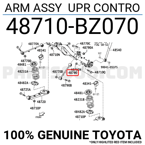 ARM ASSY UPR CONTRO 48710BZ070 | Toyota Parts | PartSouq
