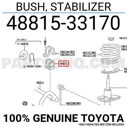 BUSH, STABILIZER 4881533170 | Toyota Parts | PartSouq