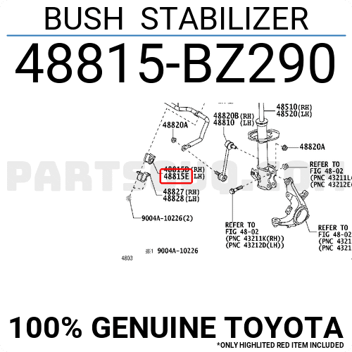 BUSH STABILIZER 48815BZ290 | Toyota Parts | PartSouq