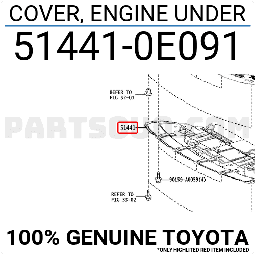 COVER, ENGINE UNDER 514410E091 | Toyota Parts | PartSouq