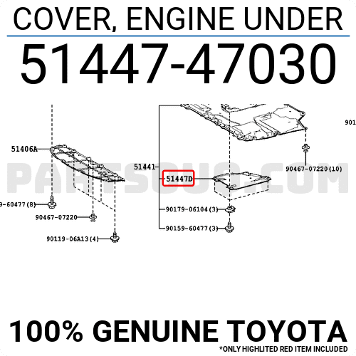 COVER, ENGINE UNDER 5144747030 | Toyota Parts | PartSouq