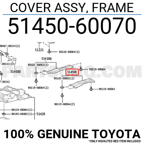 COVER ASSY, FRAME 5145060070 | Toyota Parts | PartSouq