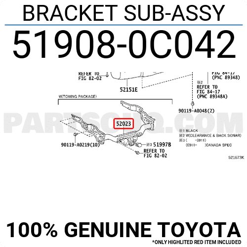 BRACKET SUB-ASSY 519080C042 | Toyota Parts | PartSouq