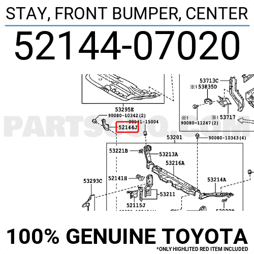 STAY, FRONT BUMPER, CENTER 5214407020 | Toyota Parts | PartSouq
