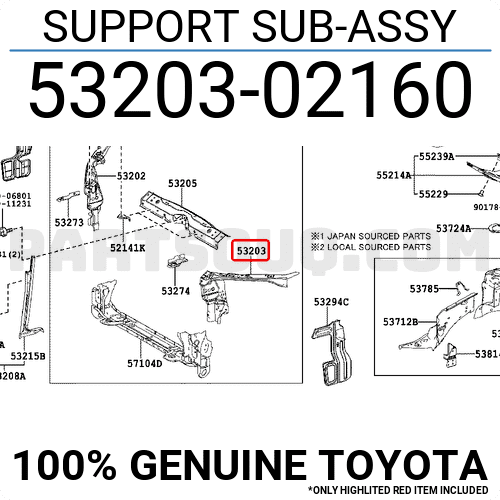 SUPPORT SUB-ASSY 5320302160 | Toyota Parts | PartSouq