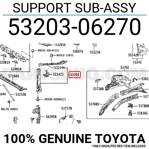 SUPPORT SUB-ASSY 5320306270 | Toyota Parts | PartSouq