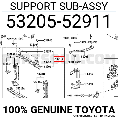 SUPPORT SUB-ASSY 5320552911 | Toyota Parts | PartSouq