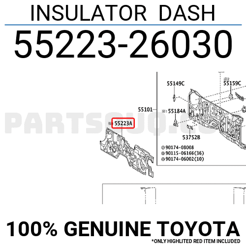 INSULATOR DASH 5522326030 | Toyota Parts | PartSouq