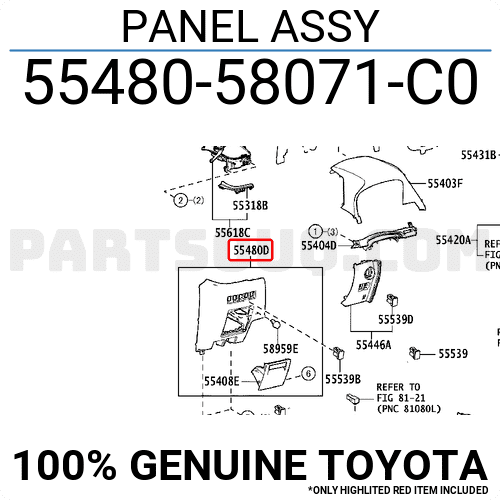 PANEL ASSY 5548058071C0 | Toyota Parts | PartSouq
