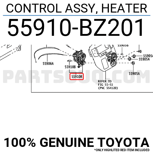 CONTROL ASSY, HEATER 55910BZ201 | Toyota Parts | PartSouq