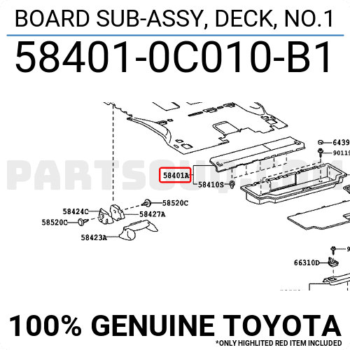 BOARD SUB-ASSY, DECK, NO.1 584010C010B1 | Toyota Parts | PartSouq