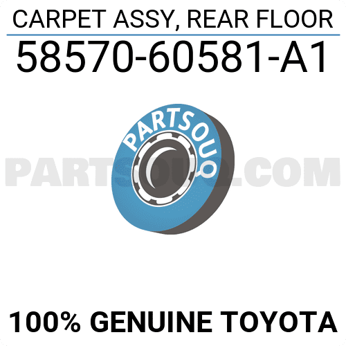 CARPET ASSY, REAR FLOOR 5857060581A1 | Toyota Parts | PartSouq