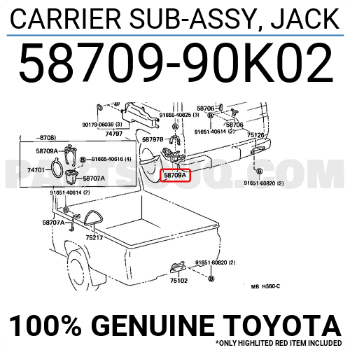 CARRIER SUB-ASSY, JACK 5870990K02 | Toyota Parts | PartSouq