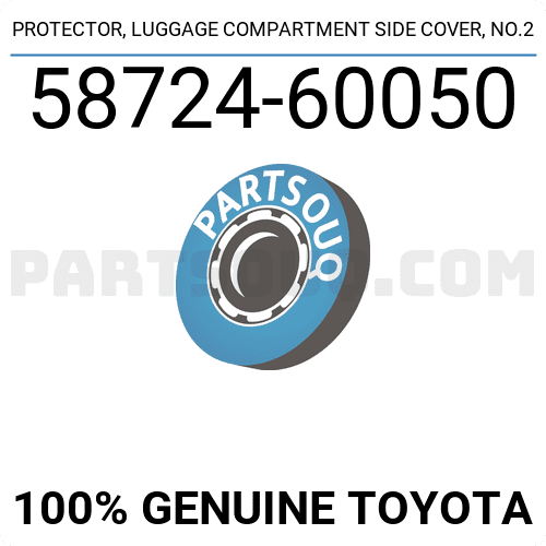 PROTECTOR, LUGGAGE COMPARTMENT SIDE COVER, NO.2 5872460050 | Toyota ...