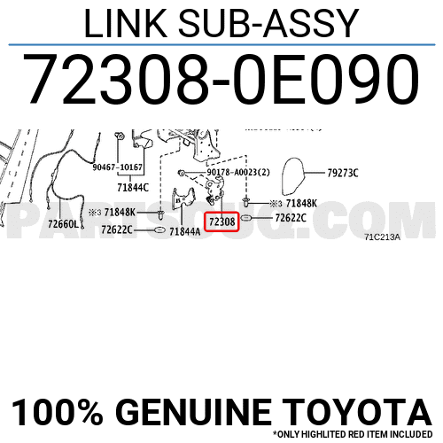 LINK SUB-ASSY 723080E090 | Toyota Parts | PartSouq