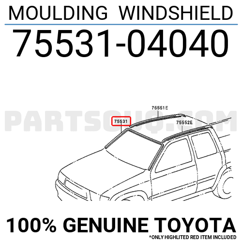 MOULDING WINDSHIELD 7553104040 | Toyota Parts | PartSouq