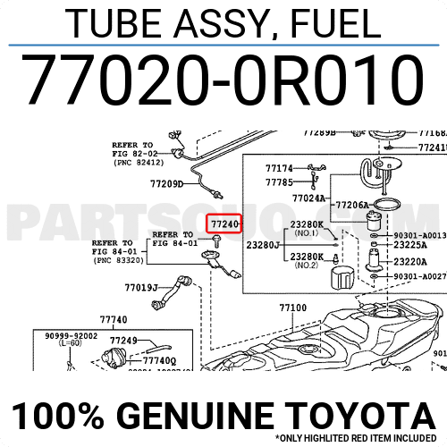 TUBE ASSY, FUEL 770200R010 | Toyota Parts | PartSouq