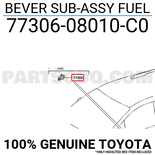BEVER SUB-ASSY FUEL 7730608010C0 | Toyota Parts | PartSouq
