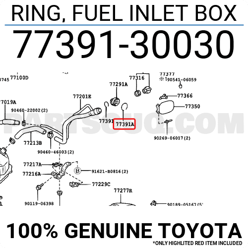 RING, FUEL INLET BOX 7739130030 | Toyota Parts | PartSouq