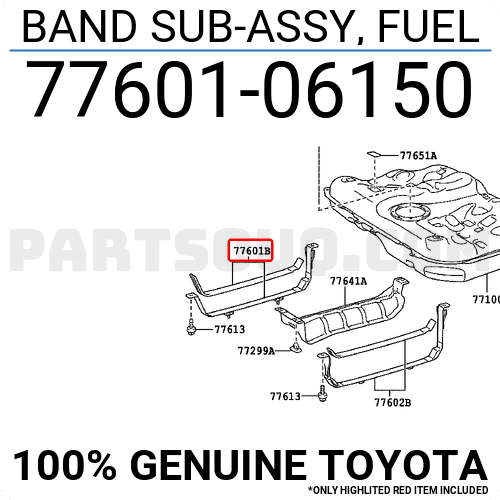 BAND SUB-ASSY, FUEL 7760106150 | Toyota Parts | PartSouq