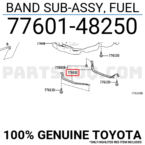 BAND SUB-ASSY, FUEL 7760148250 | Toyota Parts | PartSouq