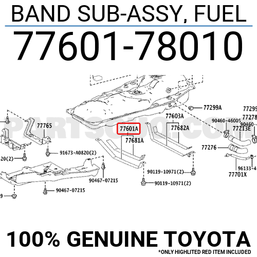 BAND SUB-ASSY, FUEL 7760178010 | Toyota Parts | PartSouq