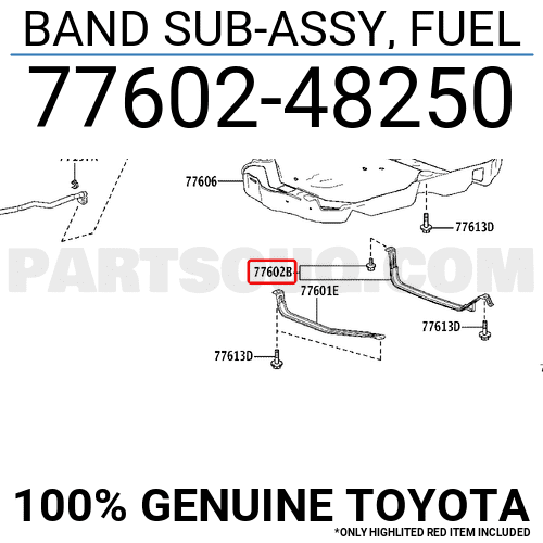 BAND SUB-ASSY, FUEL 7760248250 | Toyota Parts | PartSouq