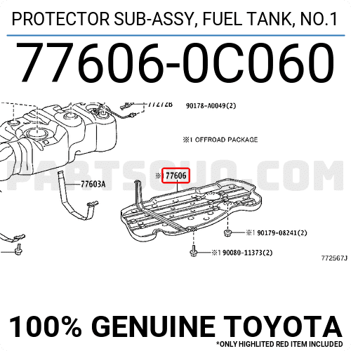 PROTECTOR SUB-ASSY, FUEL TANK, NO.1 776060C060 | Toyota Parts | PartSouq